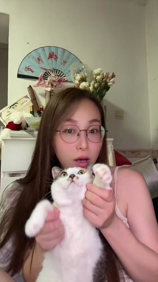 这就是传说中呆萌呆萌（没睡醒）吧～ #记录猫咪日常 #猫咪 - 抖音